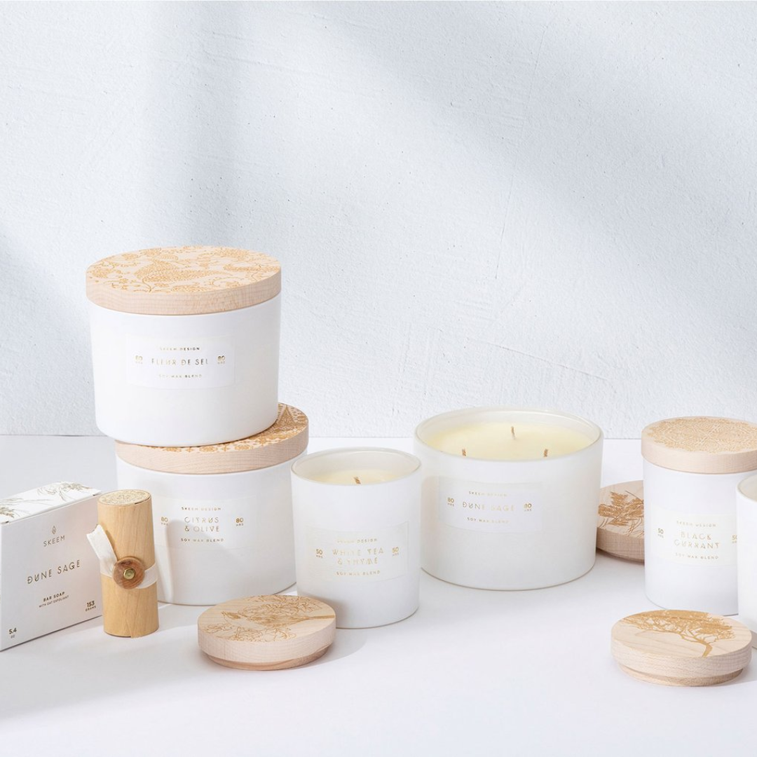 Vela Limão e Carvalho Print Block 50 Horas Skeem Design